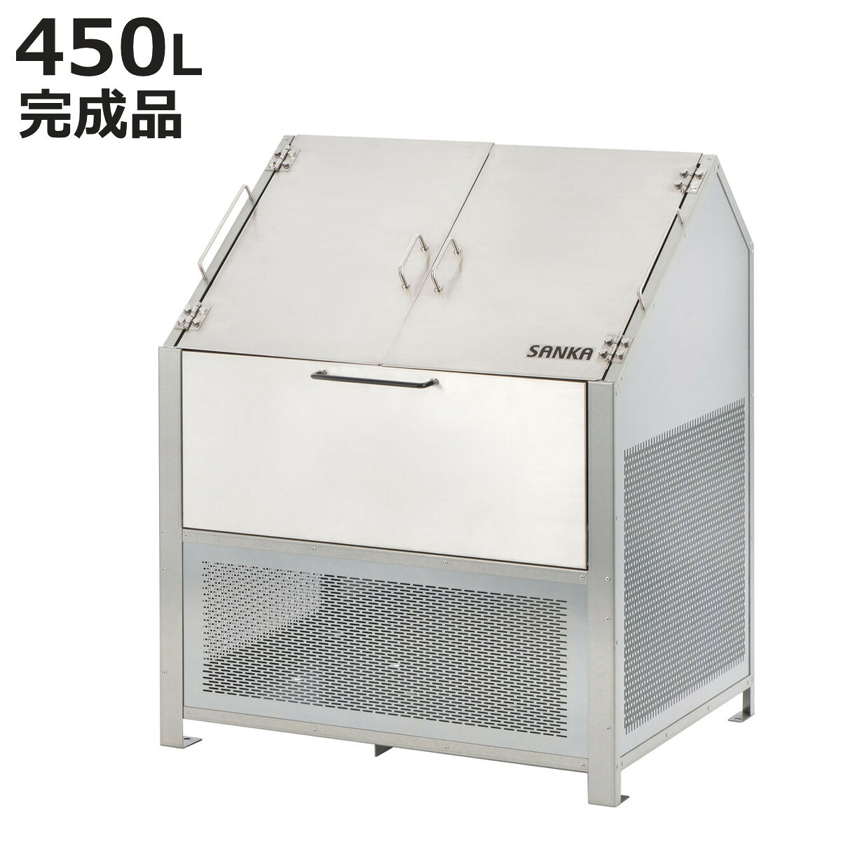サイズ約 幅90×奥行71.5×高さ111（cm）重量約 37kg容量約 450L内容量1台材質本体：高耐食溶融めっき鋼板金具・ネジ：ステンレス、アルミ扉・ハンドル：ステンレス（SUS304）ハンドルゴム：ポリ塩化ビニル生産国日本製組立状態...