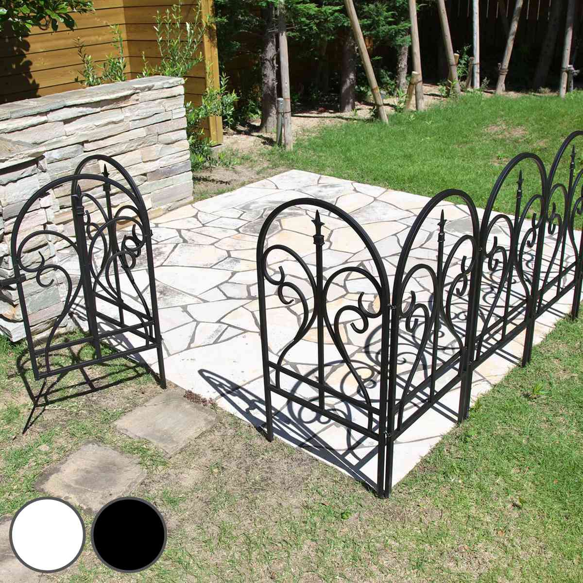 サイズゲートセット：幅 約142.5×高さ 約91×厚さ 約1.5cmフェンス1枚：幅 約48.5×高さ 約91×厚さ 約1.5cm地中埋め込み部分：約20cm重量ゲートセット：約5.2kgフェンス1枚：約1.8kg内容量ゲートセット：1個...