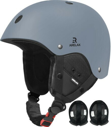 ARELAX スキー ヘルメット スノボ アジア専用 スノーボード ヘルメット 子供 大人 ジュニア 2セットライナー 洗濯可能 3D全方位4重保護 メガネ対応 改良あごカバー 上品な保温耳カバー 取り出し可能 【3D全方位4重保護】高密度...
