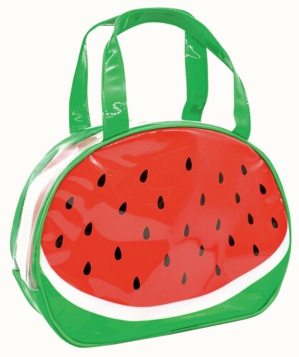 プールバッグ ビーチバッグ プール 海水浴 子供 透明 防水 幼稚園 保育園 ビニールバッグ ki-184 (スイカ) 子供用プールバッグです。キッズが好きなフルーツ、働く車、恐竜、動物などのかわいいボストン型の透明ビニールバッグになります...