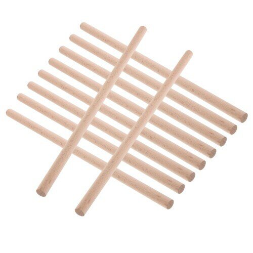 WESIEVYA 10個セット 木製リズムスティック 子供用音楽おもちゃ パーカッションスティック Diy楽器 教育用 音楽リズム遊び 室内外対応 設計のリズムスティック:角が丸く加工された木製素材を使用しており、小さなお子様がして使えるた...