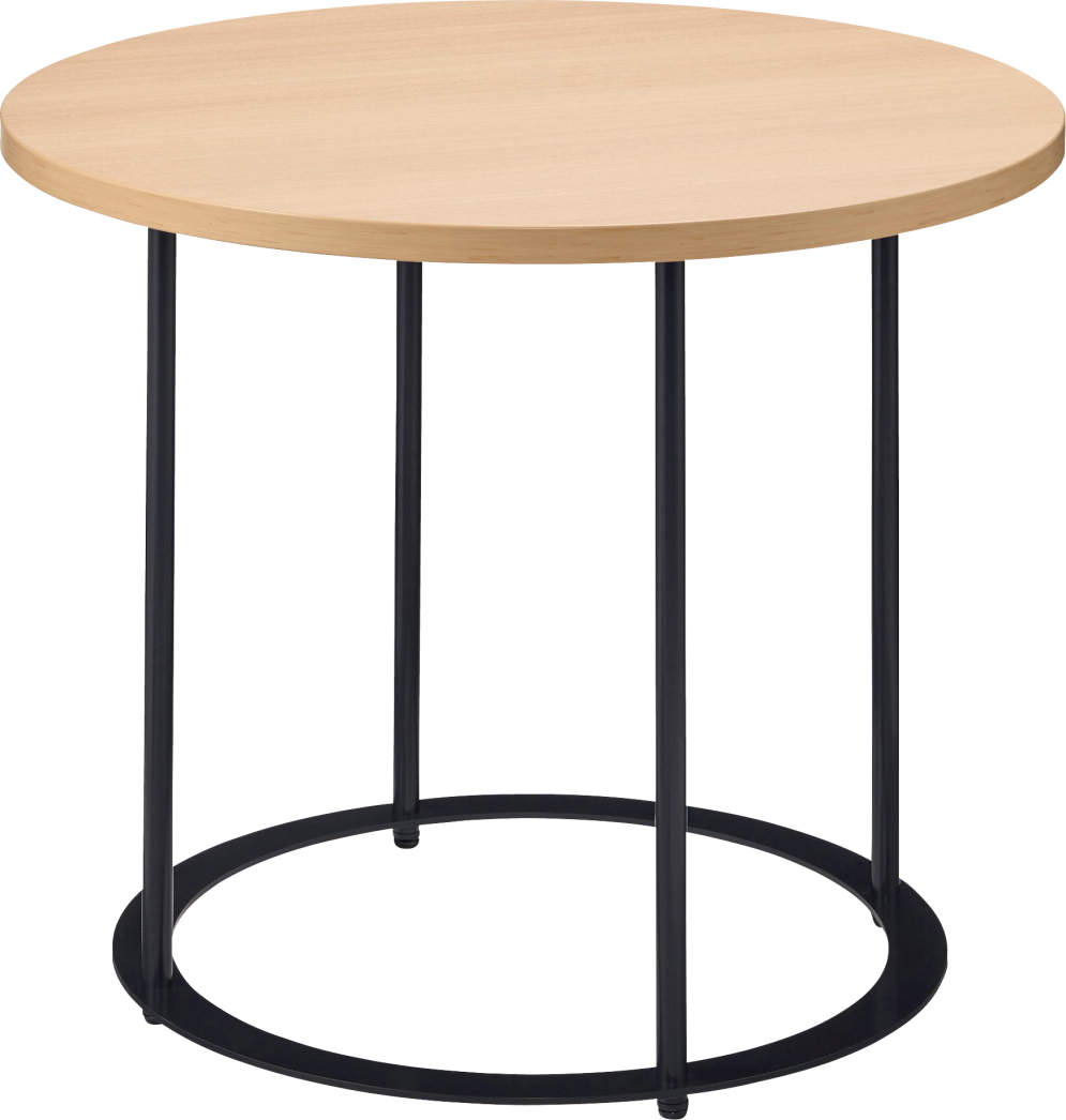 スペック 品　番C77131 カラーナチュラル サイズW900×D900×H720mm 重　量24.7kg 素　材天板：木製・メラミン化粧板・ABS樹脂エッジ・30mm厚/脚部：φ25.4mmスチールパイプ・メラミン焼付塗装（ブラック）・ア...