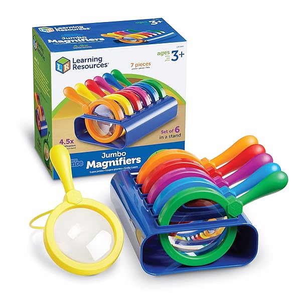 ラーニング リソーシーズ Primary Science Jumbo Magnifiers with Stand ジャンボ虫眼鏡 スタンド付き LER 2884ブランドラーニング リソーシズ(Learning Resources)色マルチカ...