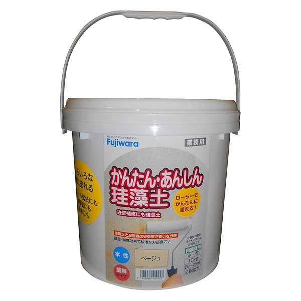 フジワラ化学 内装調湿性仕上塗材 かんたんあんしん珪藻土 ベージュ 10kgブランドフジワラ化学色ベージュモデル商品説明※詳細は会社概要ページにてご確認くださいませ。【商品概要】壁に塗れば調湿、脱臭効果で快適なお部屋に。カラー: ベージュ正...