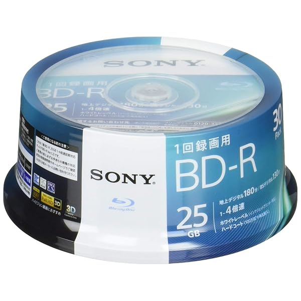 ソニー ブルーレイディスク BD-R 25GB (1枚あたり地デジ約3時間) 1回録画用 30枚入り 4倍速ダビング対応 ケース無し 30BNR1VJPP4ブランドSony色ブルーモデル30BNR1VJPP4商品説明※詳細は会社概要ページに...