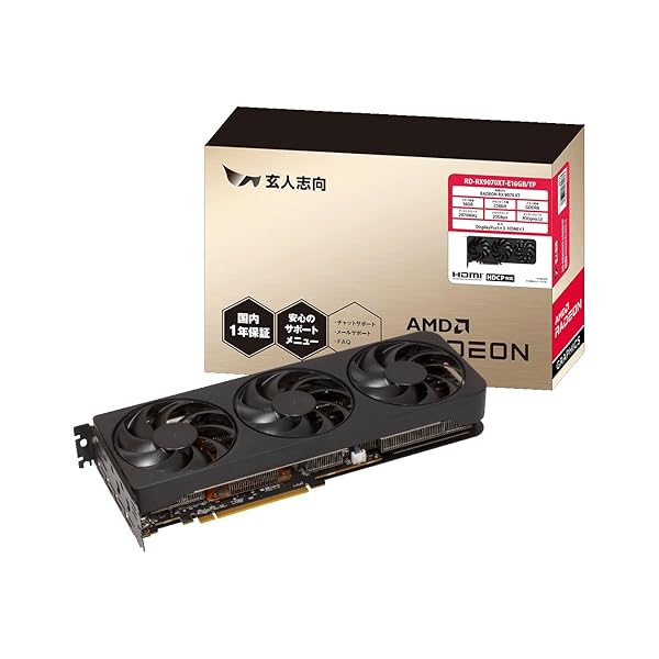 玄人志向 AMD Radeon RX 9070 XT 搭載 グラフィックボード 16GB トリプルファン 【国内正規品】 RD-RX9070XT-E16GB/TPブランド玄人志向色ブラックモデル商品説明※詳細は会社概要ページにてご確認くださ...