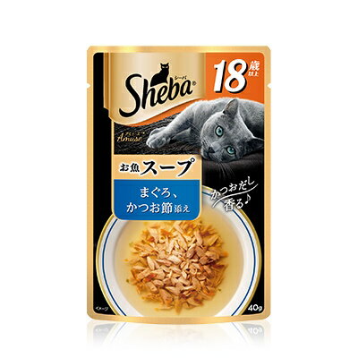 香り高いおいしいスープで、愛猫にとびきりのご褒美を。 厳選した魚介のうまみをかつおだしでおいしく包んだ絶品スープ。 18歳以上の愛猫にも食べやすい、細かめ具材のとろみ仕立て。 内容量：約40g パッケージ等の変更について 予告なくパッケージ...