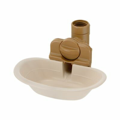 ≪ドッグウォーターディッシュ≫ ごくごく飲めるお皿型 ケージ・サークルに取り付けて使用するお皿型の給水器です。 市販の500mLペットボトルを利用してください。 ●商品情報● ■商品名：ドッグウォーターディッシュ M ■犬用 ■サイズ：16...