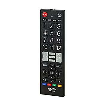 【中古】ELPA エルパ テレビリモコン ブラック 国内主要メーカーに対応 押しやすいボタンと見やすいボタン IRC-203T(BK)【メーカー名】朝日電器【メーカー型番】IRC-203T(BK)【ブランド名】エルパ(Elpa)商品画像はイ...
