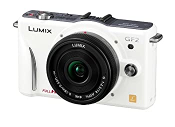 【中古】パナソニック デジタル一眼カメラ GF2 レンズキット(14mm/F2.5パンケーキレンズ付属) フルハイビジョンムービー一眼 シェルホワイト DMC-GF2 C-W【メーカー名】パナソニック(Panasonic)【メーカー型番】D...
