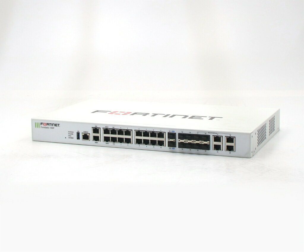 商品情報 No.55a259512メーカーFortinet商品名 型番・型名FortiGate 100F仕様■基本スペック　・各種ライセンス期限切れ　・Ver:05000020　・冗長電源　・設定初期化済　・AC：2基実装状態・動作状況■動...