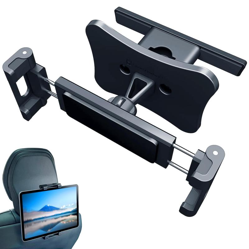[Smart Product] VOLVO（ボルボ）用 専用設計タブレットホルダー ヘッドレスト取付式 iPad/Galaxy/Switch向け 12〜33cm XC90 XC60 V60 V90 S90 S60（2017年以降)ボルボ車用...