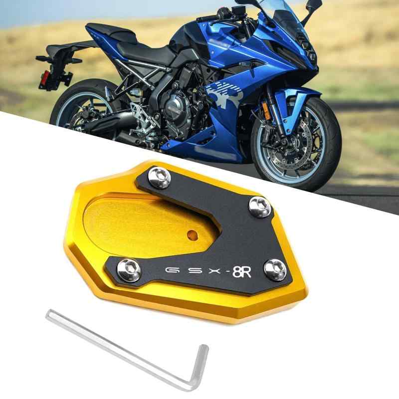 HUANGCJCJ For GSX-8R 2026 GSX8R GSX 8R オートバイ キックスタンド フット サイドスタンド 延長パッド サポートプレート GSX8R ペダル フットレスト gsx8r 2023-2026 オートバイアク...