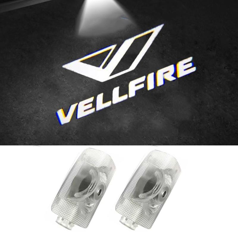 DISYEE ヴェルファイア車用ドアランプ カーテシランプ ロゴ ドアウェルカムライト カーテシライト LEDロゴ投影 20系30系トヨタシリーズ カーテシ 交換タイプパーツ 2個セット for Vellfire