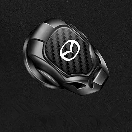 XIAOLINGDANG エンジン スタートボタン 車のエンジンボタンカバー リング 車用スターターリング ボタンスイッチ 点火スイッチカバースタートボタン保護カバー 装飾カバー亜鉛合金+ 炭素繊維