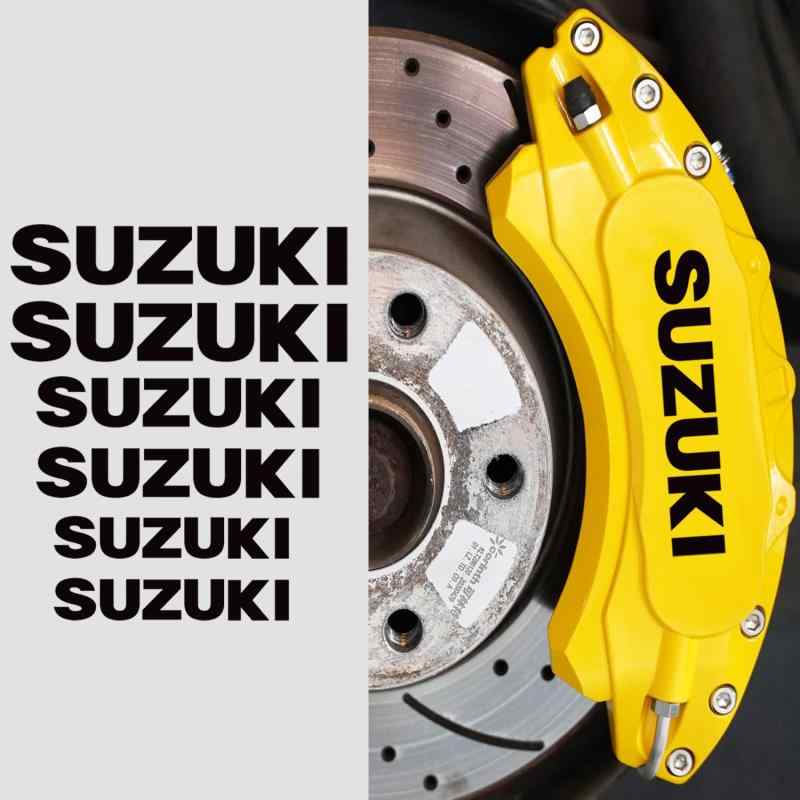 スズキ ブレーキキャリパーステッカー ブラック視覚的なインパクトを高めるホイール部分の美しさをアップ反射ビニール素材、防水性、高温に耐える、耐久性、優れた接着性