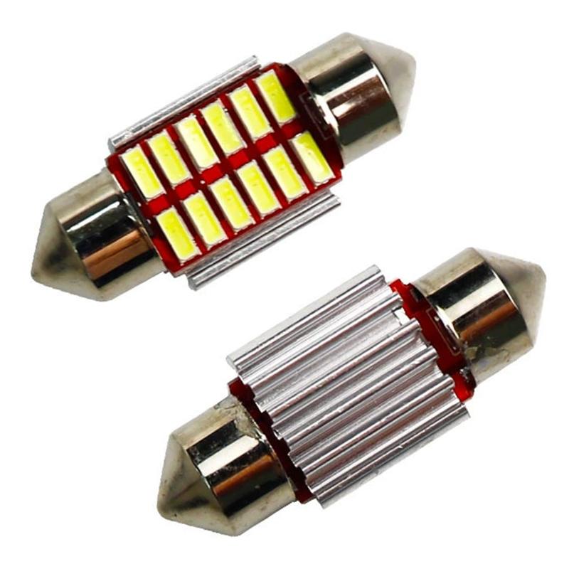 DEVENTORZ T10 31mm 12SMD LED ルームランプ 室内灯 車内灯 ナンバー灯 車内LEDライト 車内ライト 12V車用 キャンセラー内蔵 無極性 50000時間寿命 取付簡単 ホワイト