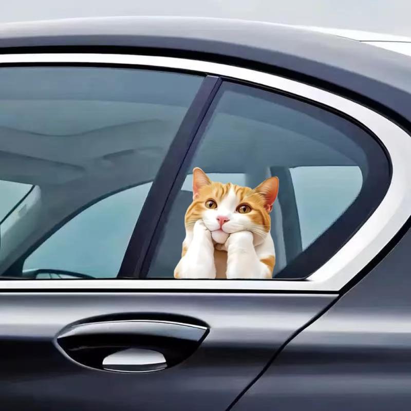 退屈な猫、ビニール防水自動車シール2枚入りA 098多用途アプリケーション: 自動車、ラップトップ、窓、ドア、オートバイ、およびいかなる滑らかな表面にも適用可能です - 適用しやすく、驚くべき装飾的なアクセントを作成しますプレミアム材料: ...
