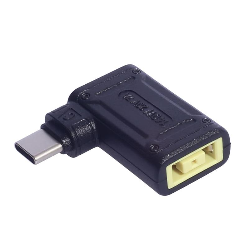 VECASDEN 140W 100W USB-C Type-C への長方形ジャック Thinkpad X1 の入力はラップトップの電話のための 90 度のパワー プラグの充満アダプターを曲げましたアングルタイプなので、ポート周りのスペースが...