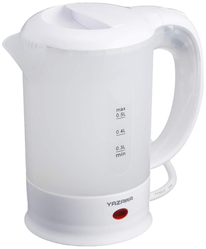 ヤザワコーポレーション(Yazawa Corporation) トラベル 電気ケトル 0.5L TVR53WH ホワイトサイズ(約):幅110×高さ180×奥行180mm、本体重量(約):626g容量:約500ml、付属品:コップ2個消費電...