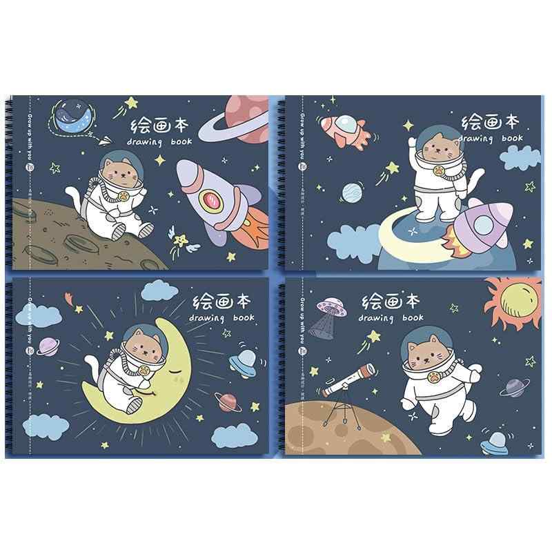 スケッチブック a4 画用紙 お絵かき 落書き帳 厚口画用紙A4-30枚4冊ング切りやすい 自由帳 小学生色鉛筆/水彩毛筆/マーカーペン用画用紙 イラスト 紙 お絵かき 落書き メモ【厚手で丈夫なスケッチ用紙】スケッチ用紙の厚さ：100gs...