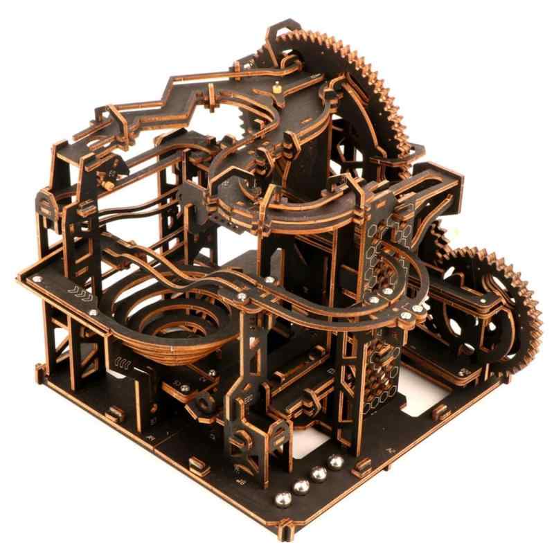 Sulanx 立体パズル 3D 木製パズル マーブルコースター 手作りメカニカル設計: 精密な歯車とレバーのシステムを組み合わせた、高度な機械的な動きを実現する3D木製パズル高品質素材: 耐久性のある木材を使用し、ブラックとゴールドの上品な...