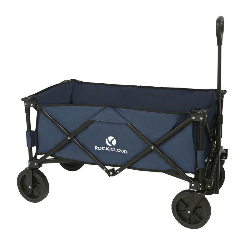 Rock Cloud キャリーワゴン アウトドアワゴン キャリーカート 折りたたみ式 大容量120L 耐荷重80KG コンパクト 運動会 キャンプ BBQ