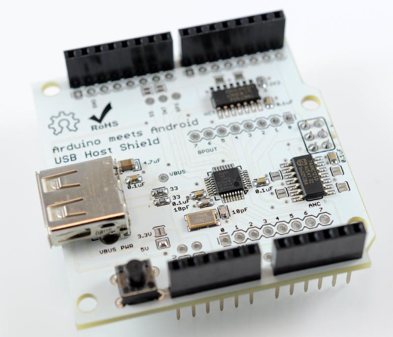 USBホストシールド 2.0 for Arduino (compatible with Google Android ADK)使用検証済み Arduino本体: Arduino Uno 328, Arduino Diecimila / Du...