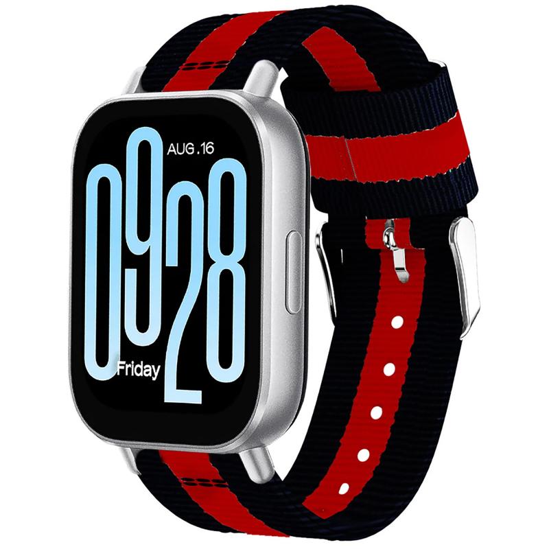 [Lamshaw] for Redmi Watch 5 スマートウォッチ交換バンド, 22mmナイロン ストライプ柄 交換バンド 柔らか ベルト 対応 Redmi Watch 5 Active/Lite スマートウォッチ用【対応機種】：Re...