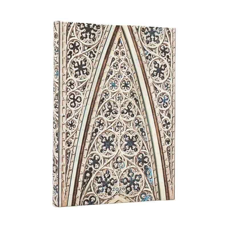 Paperblanks/ペーパーブランクス 2026年度 英語版ダイアリー ハードカバー Vault of the Milan Cathedral ミディ DE0764-8英語版ダイアリー