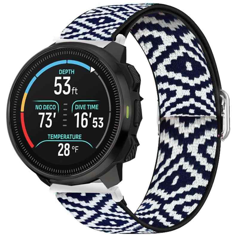 [Lamshaw] for SUUNTO OCEAN バンド, ナイロン製弾性バンド スポーツバンド 交換ベルト 柔らかく快適で通気性 長さ調節ナイロンループ換えバンド 対応 SUUNTO OCEAN, RACE, RACE S, VERT...