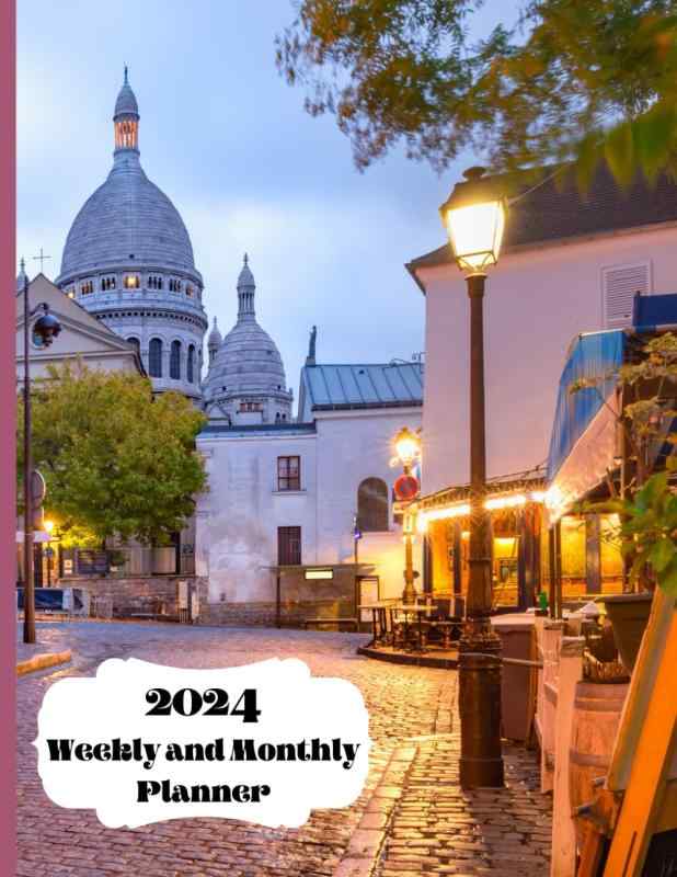 france planner: Weekly and monthly (January / December 2024), 8.5" x 11", Notes Pages extra