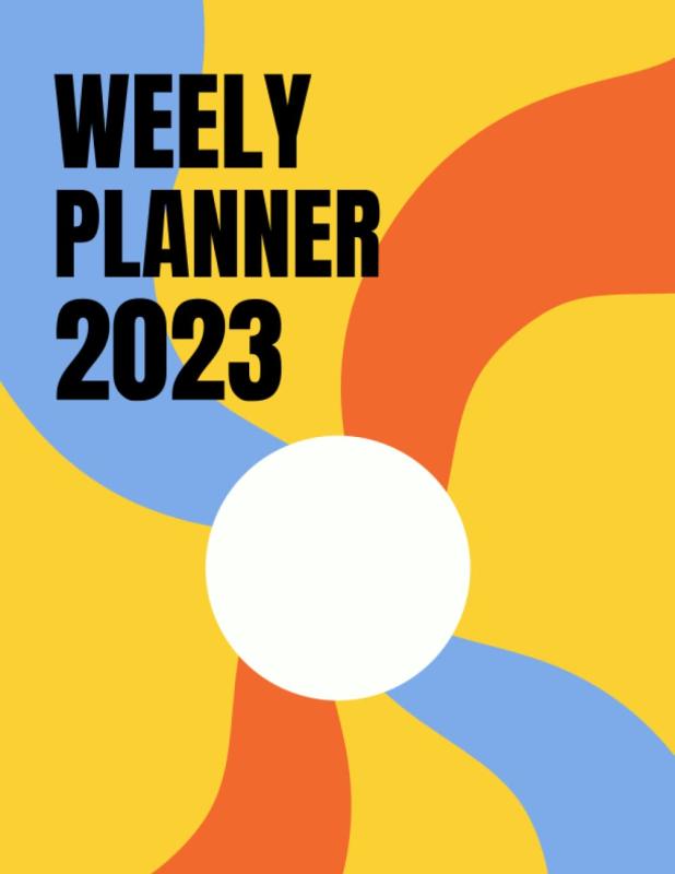 Weekly planner: Cool and nice weekly planner for organization and productivity