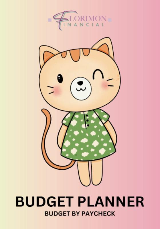 Undated Biweekly Budget Planner: Cat Themed Coloring Pages