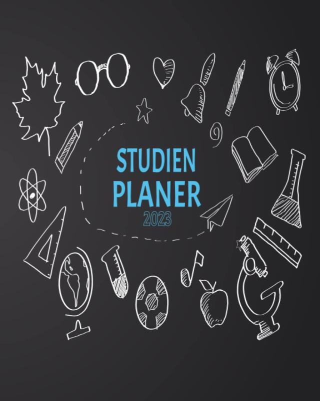 Studienplaner 2023: XXL Kalender 8x10 Zoll 2023 1 Tag = 1 Seite mit grossem Tagesplaner und grossartiger Uebersicht. Mon...