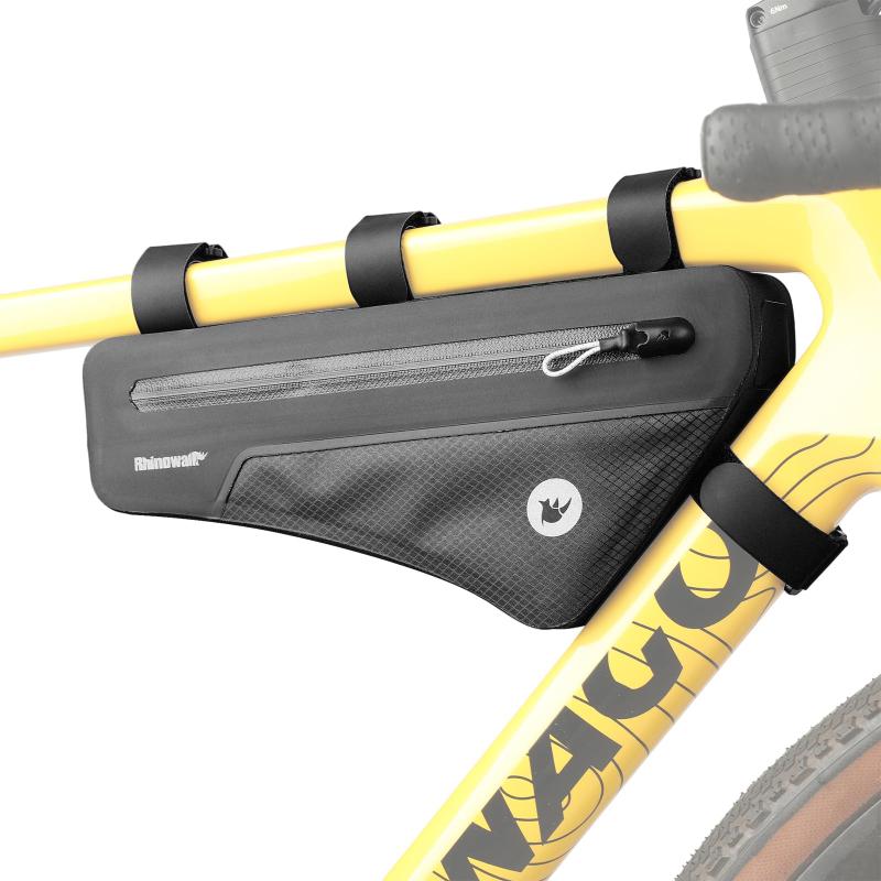 Rhinowalk自転車トップチューブ防水バッグマグネットクロージャフレームバッグ小さな収納袋ロード自転車 膝を傷つけないように設計されています サイクリングバッグ複合防水ファブリック。マグネット式開閉システム、片手で操作可能、クイックリリ...