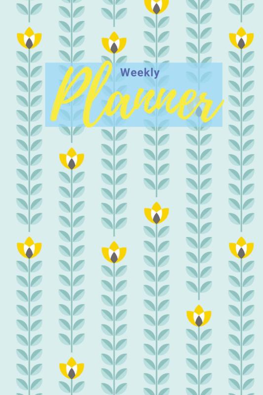 Weekly Planner: Yellow Floral Diary To Organise Your Time | Notebook Journal, Increase Productivity | Important, To Do L...