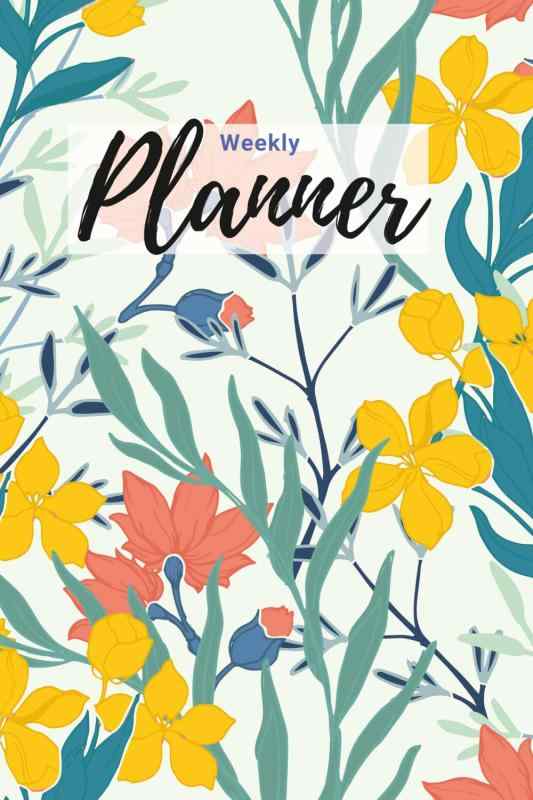Weekly Planner: Bloom Design Weekly Diary To Organise Your Time | Notebook Journal, Increase Productivity | Important, T...
