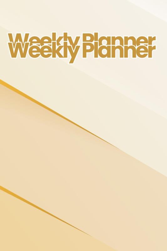 Weekly Planner: Gold Cover: The Best Student Diary, Get things done, Weekly Planner, Goals journal, Reflection diary, pr...