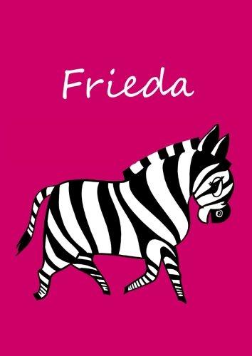 Malbuch / Notizbuch / Tagebuch - Frieda: DIN A4 - blanko - Zebra