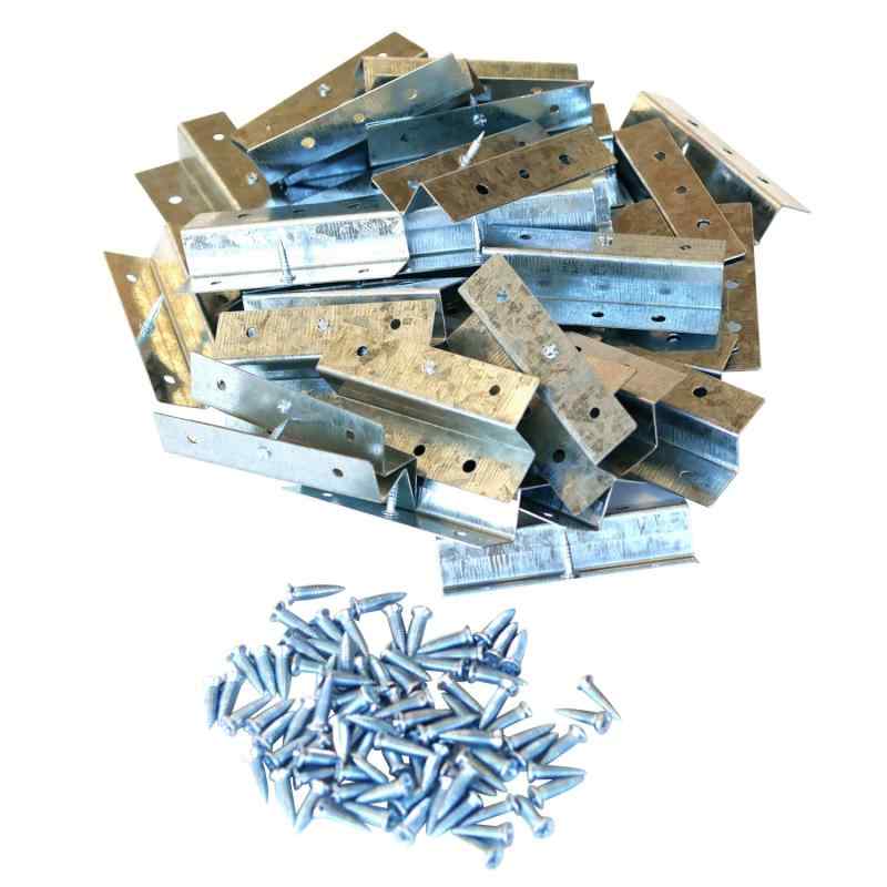 ダンドリビス 下地板取付用施工補助金具 下地一発スリム 角スタッド/木柱用 Bs-12mmタイプ 40個入 K-STBS12-CX