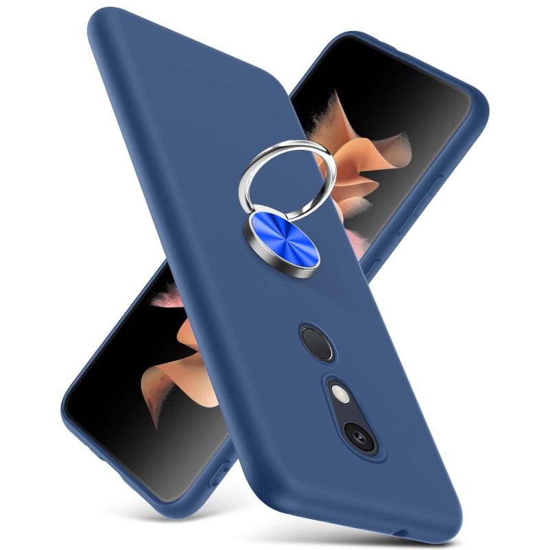 Arrows Be4 Plus ケース リング 耐衝撃 シリコン F-41B カバー TPU 薄型 リング付き かわいい ストラップホール付き 指紋防止 レンズ保護 磨り表面 指紋防止 擦り傷防止 指紋防止 滑り止め 軽量 黄【リング付き・...