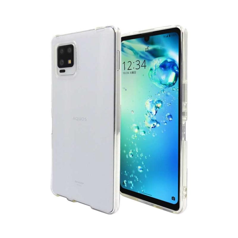 AQUOS zero6 SHG04 A102SH アクオス スマホケース クリア 互換対応 カバー 耐衝撃 薄型 耐熱性 シンプル 高光沢 軽量 ソフト ラバーケース ストラップホール付 【Provare】【対応機種】AQUOS zero6...