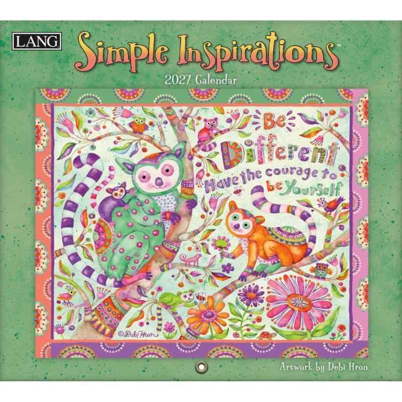 Lang Brands, LLC 2027年USAカレンダー 「SIMPLE INSPIRATIONS」 US5032見開きサイズ:W340×H600mm
