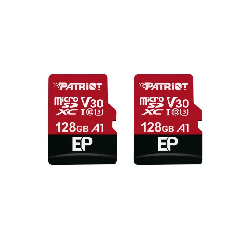 Patriot 128GB A1 / V30 Micro SD Card for Android Phones and Tablets, 4K Video Recording - 2 Pack Retail UnitsCapacity: 2...