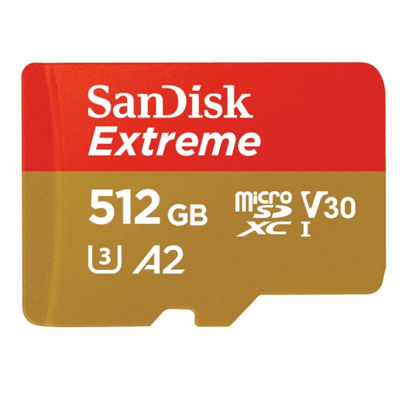 【docomo select】microSDXC Extreme 100MB／秒 512GB サンディスク UHS-I U3 容量拡大 防水 耐衝撃 無期限