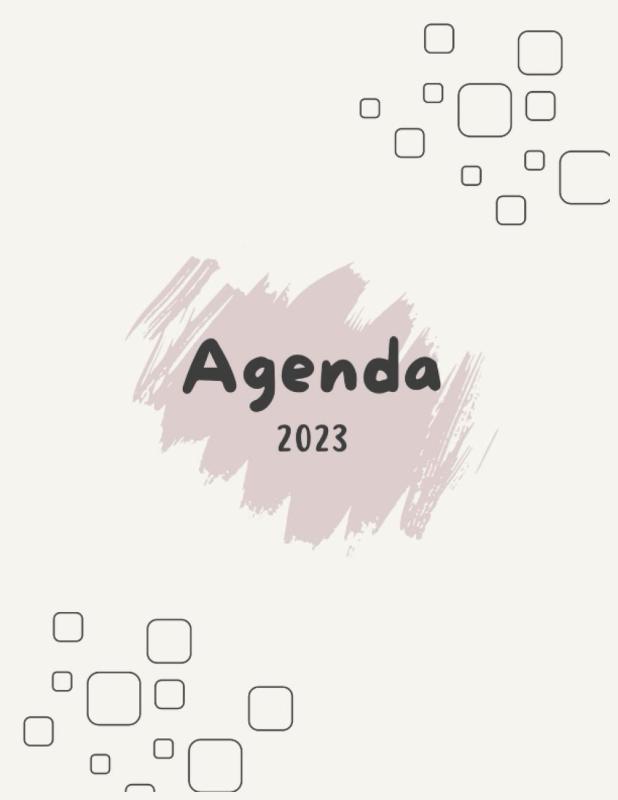 Agenda 2023: Agenda settimanale 2023 A4 da Gennaio a Dicembre 2023 vista verticale, calendario mensile e settimanale (Ag...