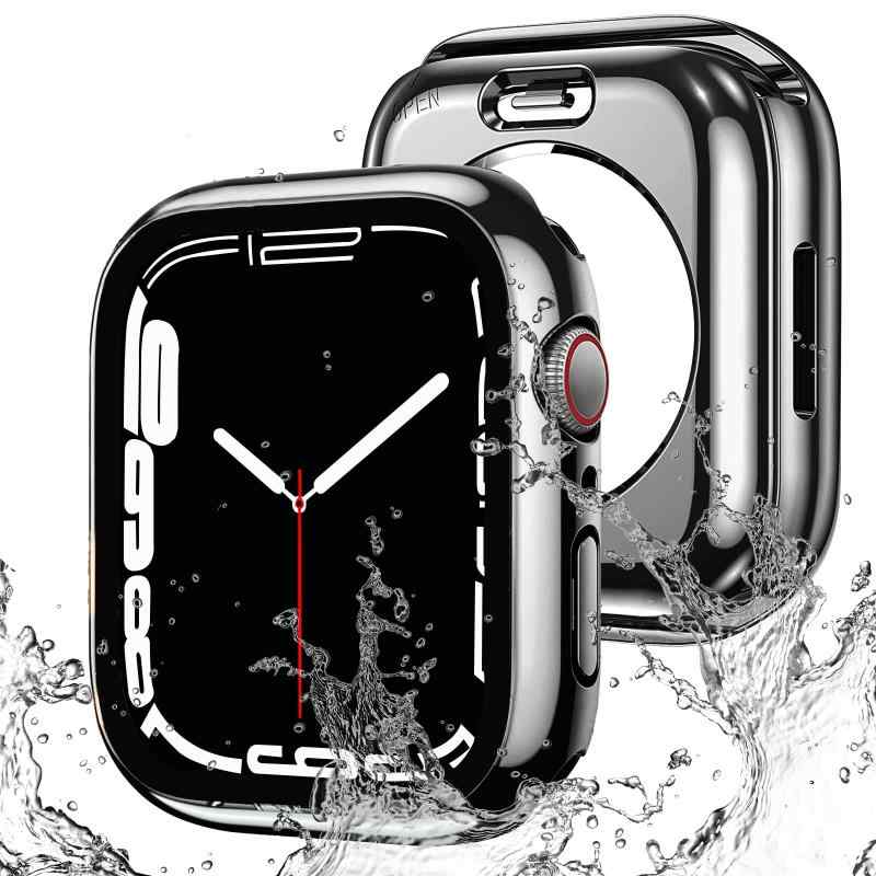 AMAPC for Apple Watch ケース 360度全面防水 バンド 水泳・スポーツ専用 ガラスフィルム 一体型 applewatch 用 カバー 360フルボディ防水 アップルウォッチ ケース Apple Watch Series...