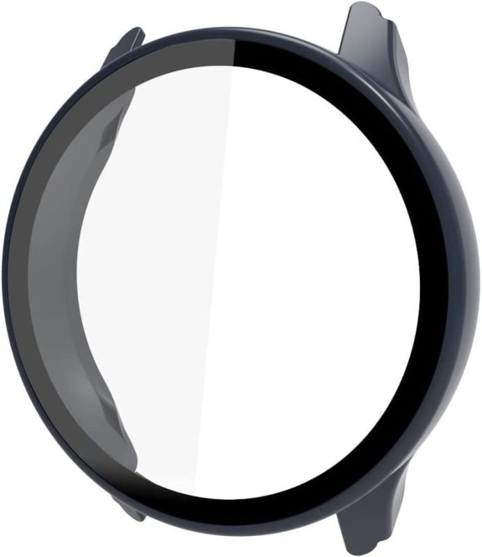 【Fotee】スマートウォッチ保護ケース・Garmin vivomove Sport用 ケース カバー ガラスフィルム付き 全面保護 液晶保護ケース 単色/クリア フィルム一体 ハードケース ガーミン (ダークブルー)【対応機種】Garmi...