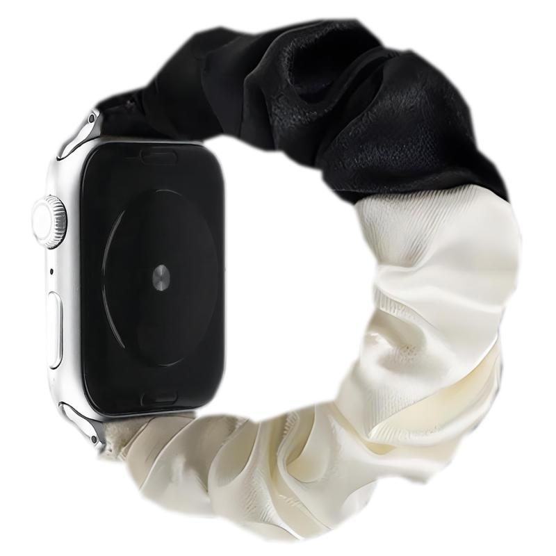[WOXDECO] コンパチブル Apple Watch バンド シュシュ アップルウォッチ バンド 交換用 柔軟 軽量 スタイリッシュ おしゃれ レディース メンズ ステンレス留め金製 交換用ベルト Apple Watch Series ...